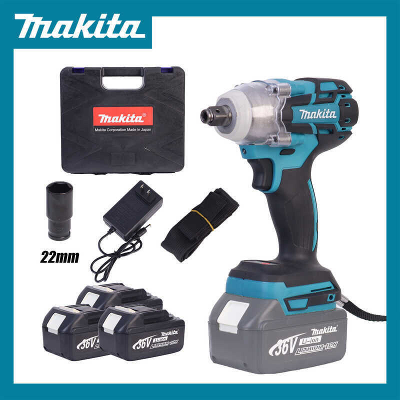 Makita 5.0Ah 36V Wireless Impact Wrench Brushless Electric Sa 3 Battery ...