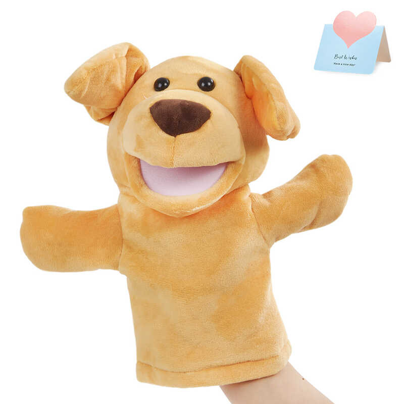 Stuffed Finger Plush Dog Hand Puppet Kawaii Puppy Performance Props ...