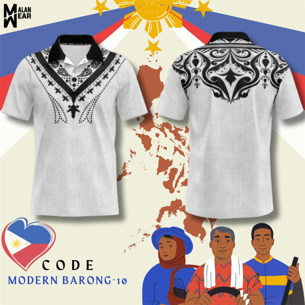 asean inspired ethnic attire barong agalog batik polo for men ...