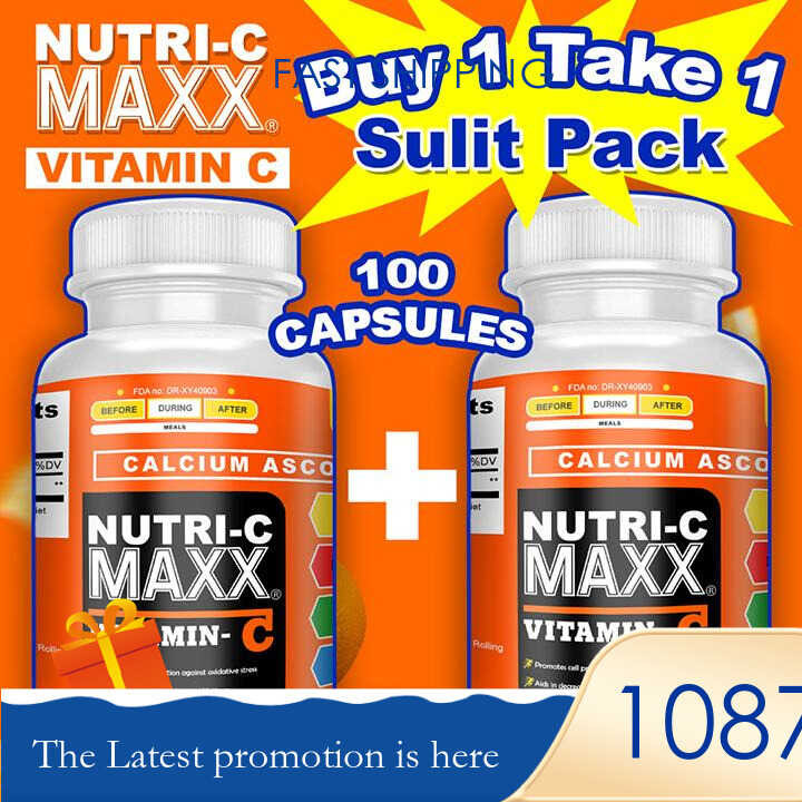 BUY 1 TAKE Vitamin C Nutri-C Maxx SULIT PACK 100 Capsules | Shopee ...