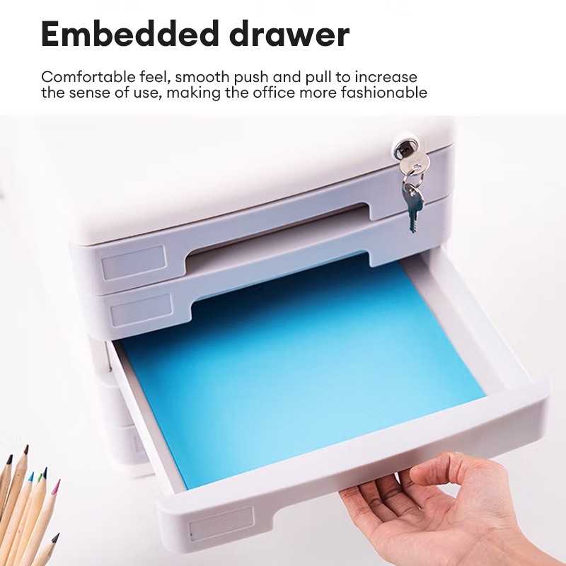 Deli 5 Drawers File Organizer Cabinet 9779 Desktop Document Storage ...