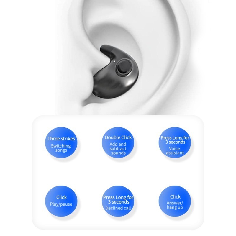5.3 Hidden Sleep Headset Sports in-Ear Earphones IPX5 Waterproof ...