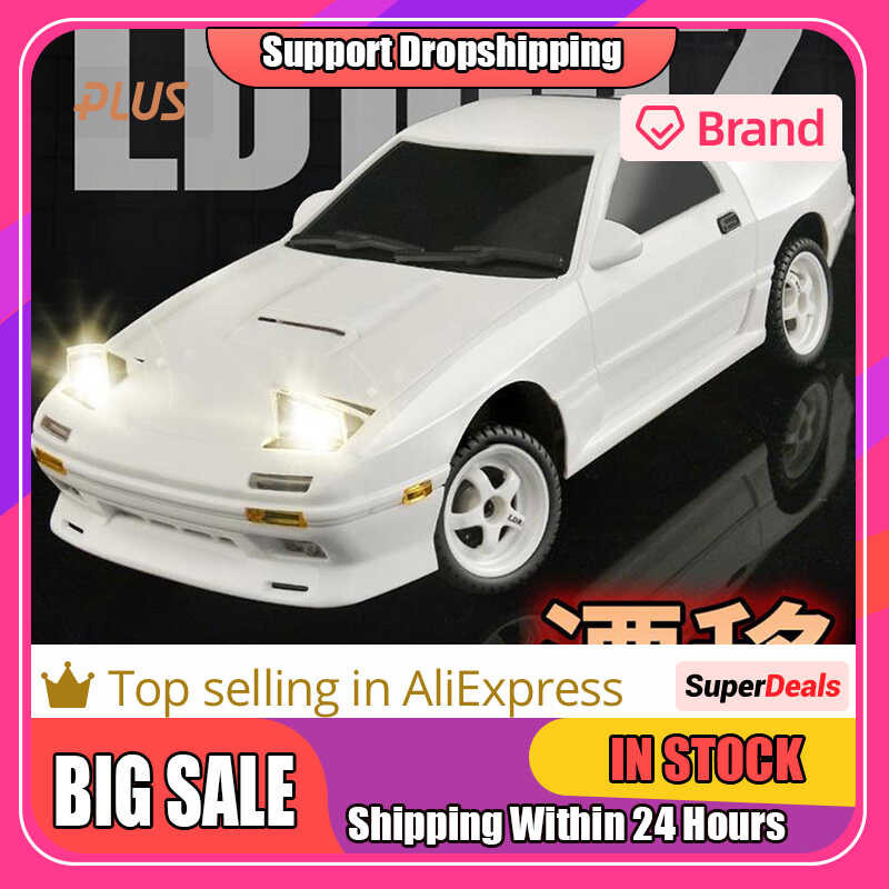 LDRC Ld1802 Rx7 1/18 2.4G 2Wd RC With LED Lights 10Km/H Rechargeable ...