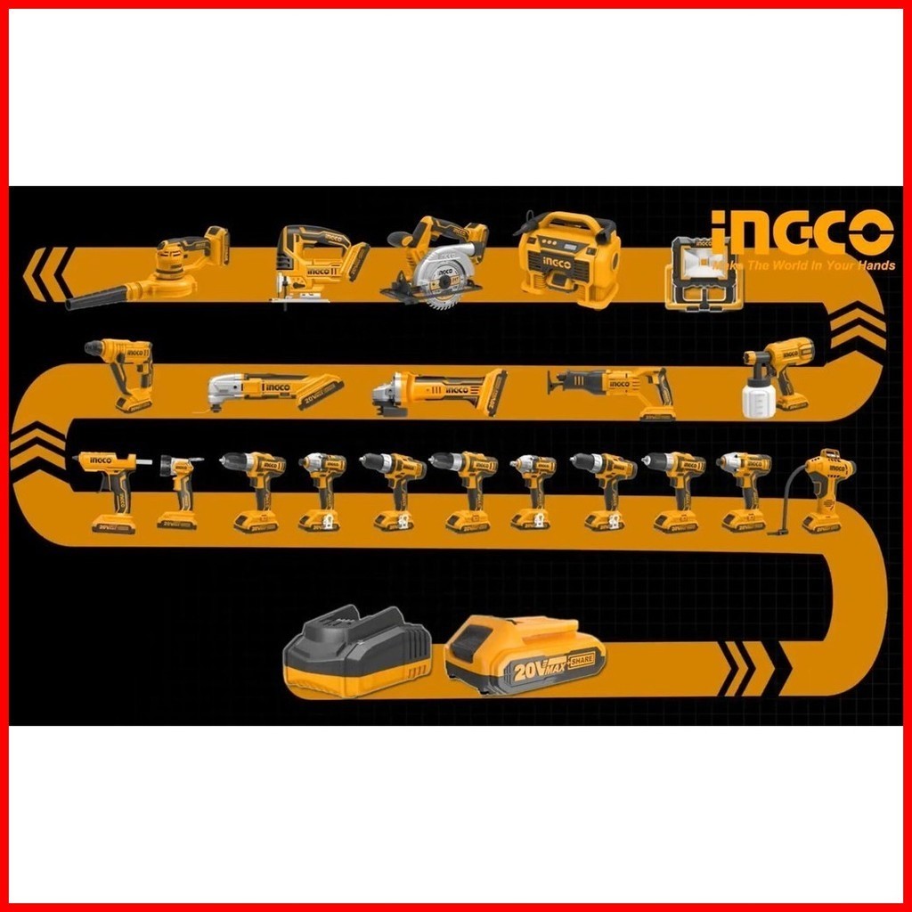 Ingco by Winland P20S 20V Lithium-Ion Cordless Oscillating Multi-Tool ...