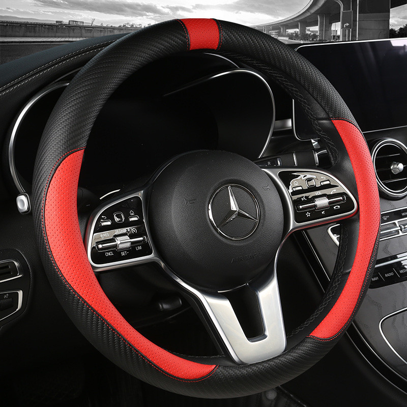 Sporty Leather PU Waterproof Car Steering Wheel Cover Applicable to ...