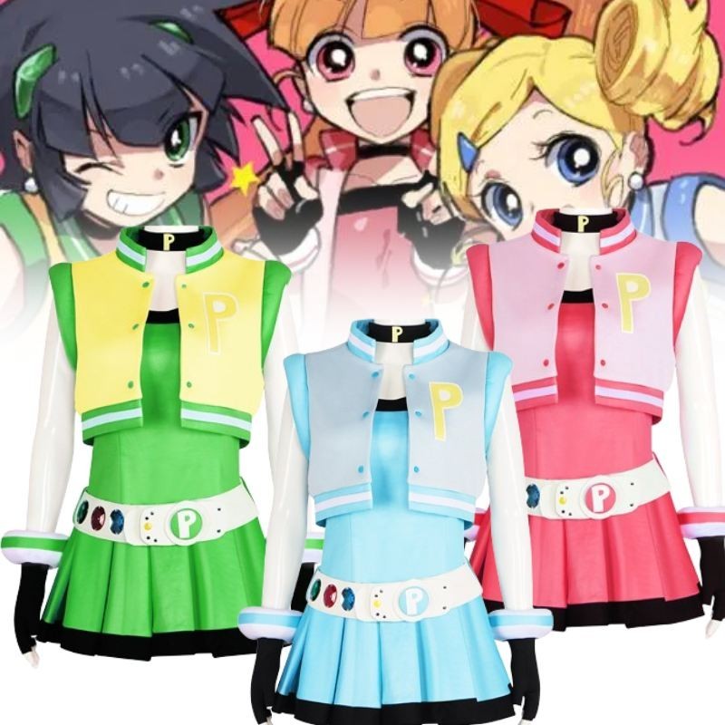 Trendy Street Style Powerpuff Girls Costume For Cosplay Anime And ...