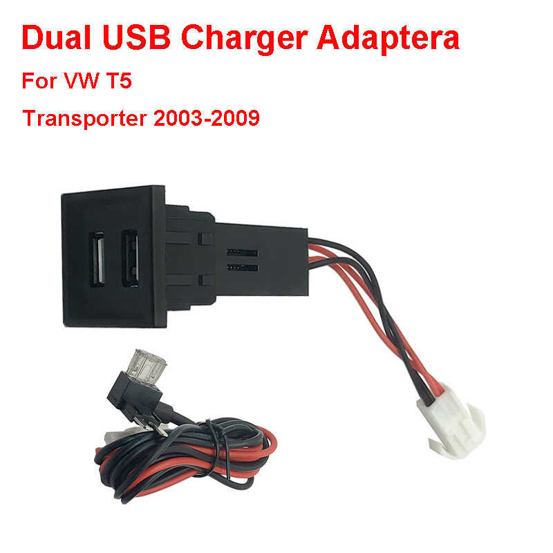Car Dual USB Adapter Socket Special Purposes Para Sa VW T5 Transporter ...