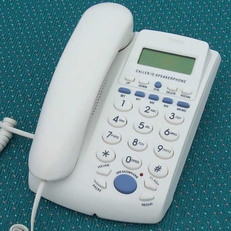 Big Button Elder Crystal Landline Trade Call Desk Display Caller Corded Telephone For Home ...