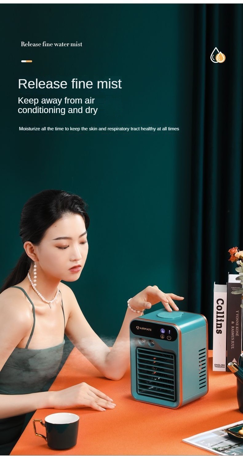 Airmate Small Air Conditioning Desktop Fan Small Refrigeration USB ...