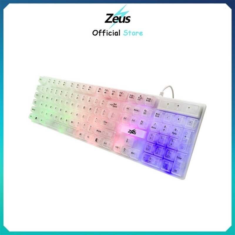Zeus K-800 Professional Transparent Keycaps Keyboard With Multimedia ...