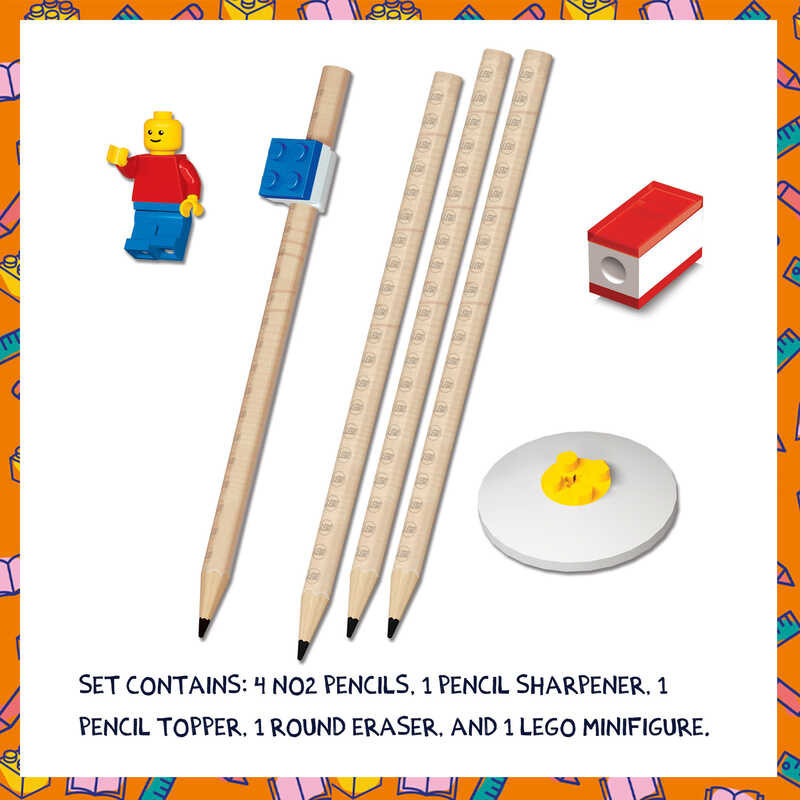 IQ 2.0 Stationery Set Na May No2 Pensil, Lego® Minifigure, Sharpener ...