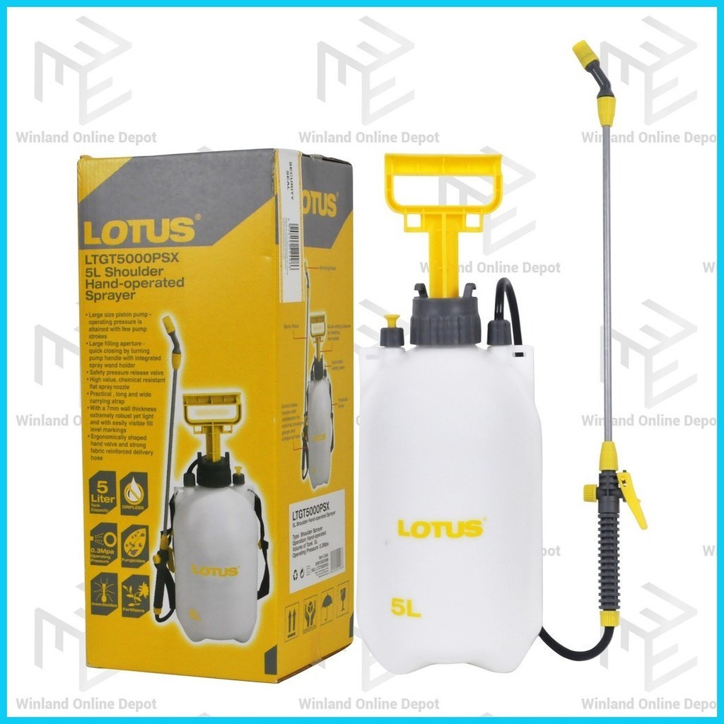 Lotus by Winland 5 Liters Shoulder Hand-Operated Garden Sprayer ...