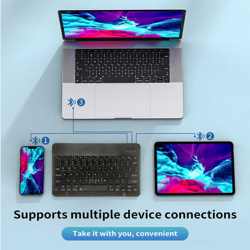 Aigo Bluetooth Wireless Rechargeable Black 10 Inch IOS Android Windows ...