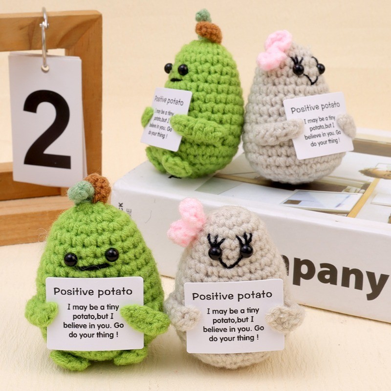Funny Expression Knitted Wool Doll - Handmade Positive Energy Dr ...