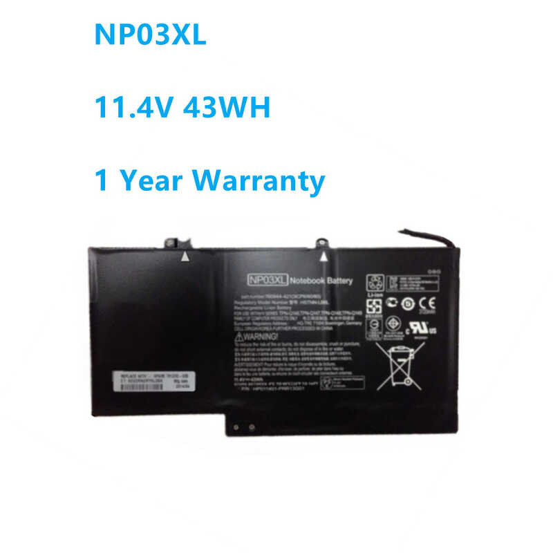 72 Laptop Battery Np03xl 11.4V 43Wh Para Sa HP Pavilion X360 13-A010dx ...