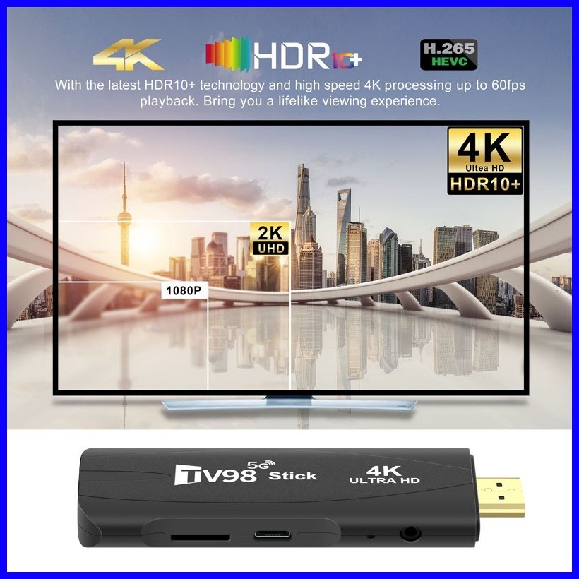 ⚽︎ ♒ MORUI TV98 Stick Smart TV Box 4K HD 1+8GB Mini TV Box With Netflix ...