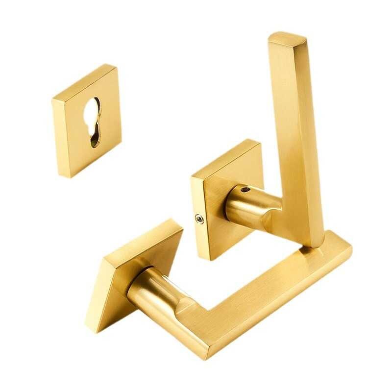 All brass lock, simple and wonderful, gold; silent magnetic vomiting ...