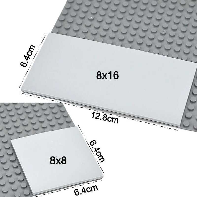 Tile DIY Ceramic Building Blocks MOC Smooth Figures Bricks 4x4 6x6 8x8 ...