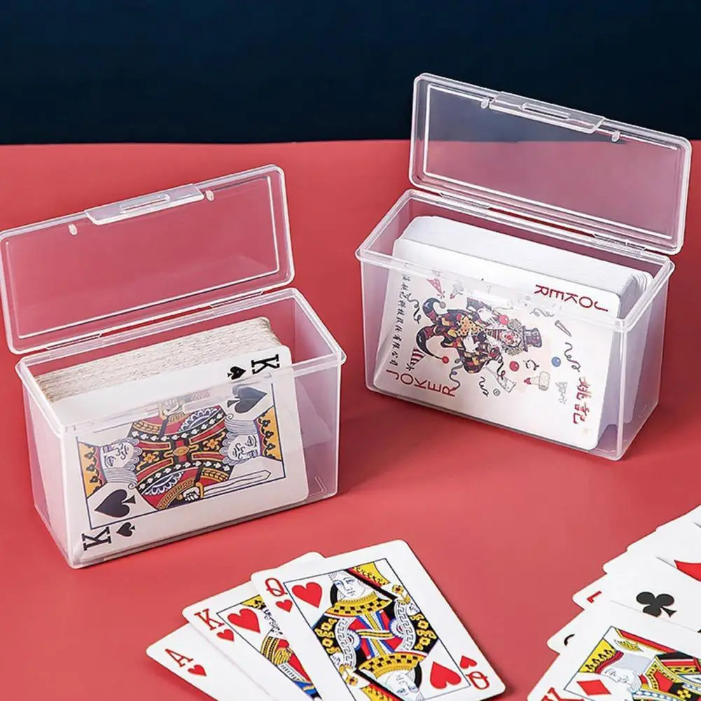 Transparent Plastic Poker Card Boxes Playing Cards Container Storage ...