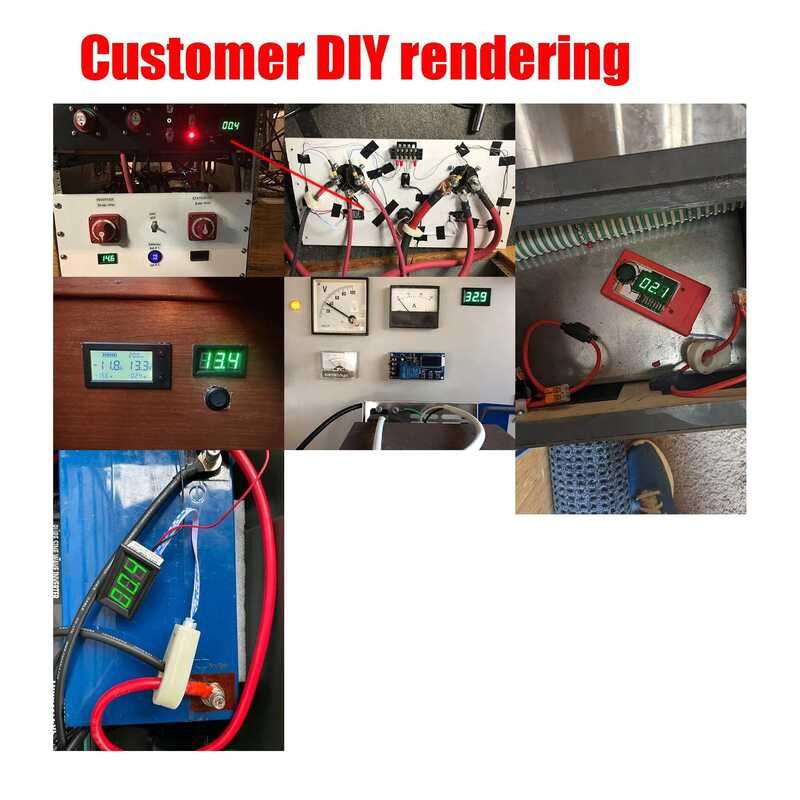 120V DC 400A 200A 100A Hall Digital Voltmeter Ammeter Battery Monitor ...