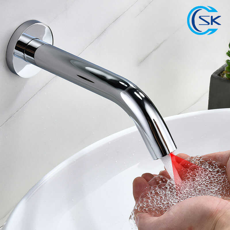 Automatic Infred Smart Sensor Basin Faucet Hand Touch Hot Cold Basin ...