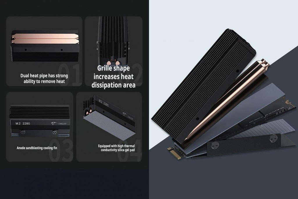 M.2 Ssd Cooler Ssd Temperature Reduction Heatsink Enhanced Cooling ...