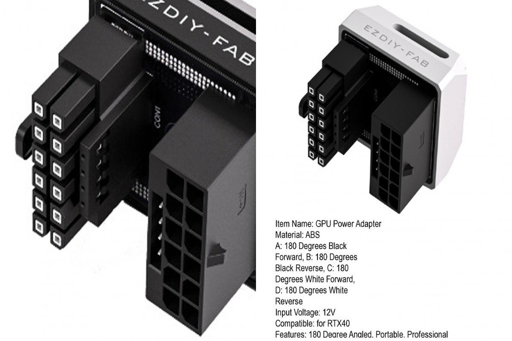 mooncake| Professional Gpu Power Adapter 16-pin Gpu Power Connector ...