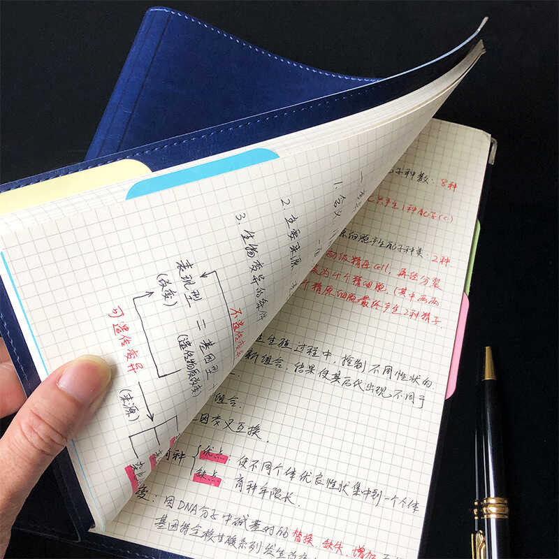 44 Grid Stationery B5 Leather Notebook Detachable Loosening Binder ...