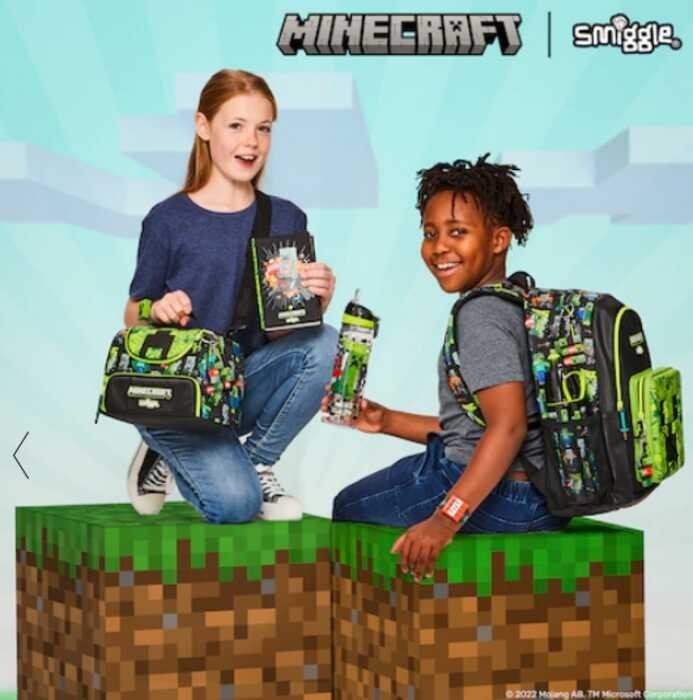 MINECRAFT Classic Smiggle Backpack Para Sa Mga Primary Children ...