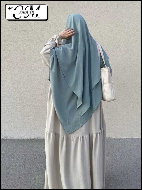 Muslim Kababaihang Abaya Islam White Turbans Para Sa Scarf Ng Turkey ...