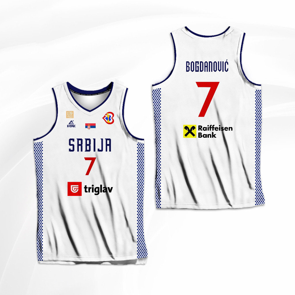 Custom name-SERBIA BASKETBALL FIBA WC 2023 BOGDANOVIC JOKIC MILUTONIV ...
