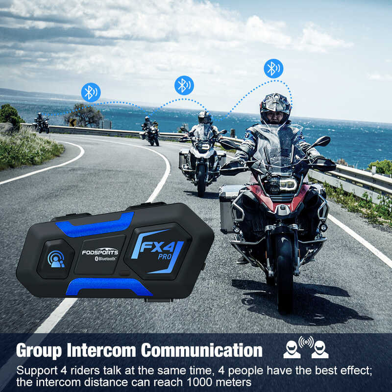 Fodsports Fx4 Pro Motorcycle Helmet Bluetooth Intercom Moto Helmet ...