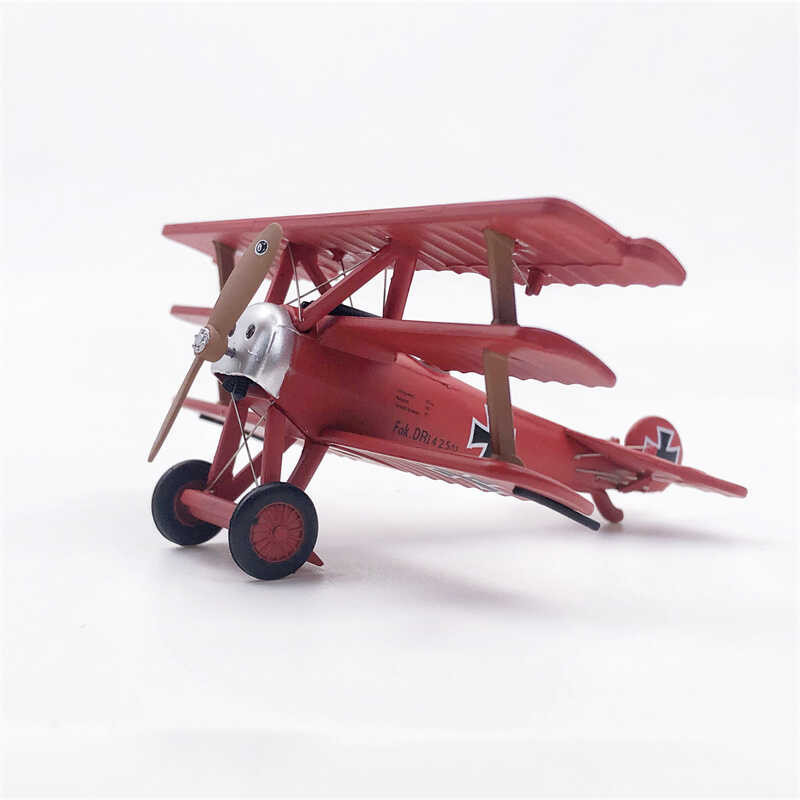 Aleman WLTK WWI FOKKER Dr.1 Fighter Red BARON 1/72 Diecast Airplane ...