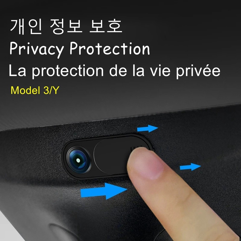 For Tesla Model 3/Y Privacy Protector Camera Cover Slide Switch Blocker ...