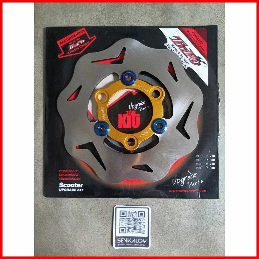 ♀ KN 200mm TWPO 190mm Big Disc Set Bracket for Brembo Caliper Honda Dio 1 2 3 Japan Specs ...