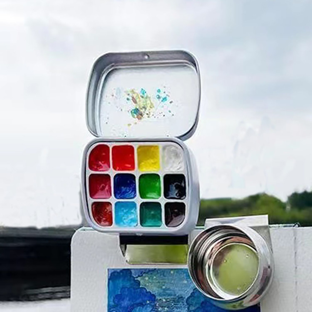 Small Tiny Mini Box 12/24/36 Wells Empty Watercolor Palette Paint ...