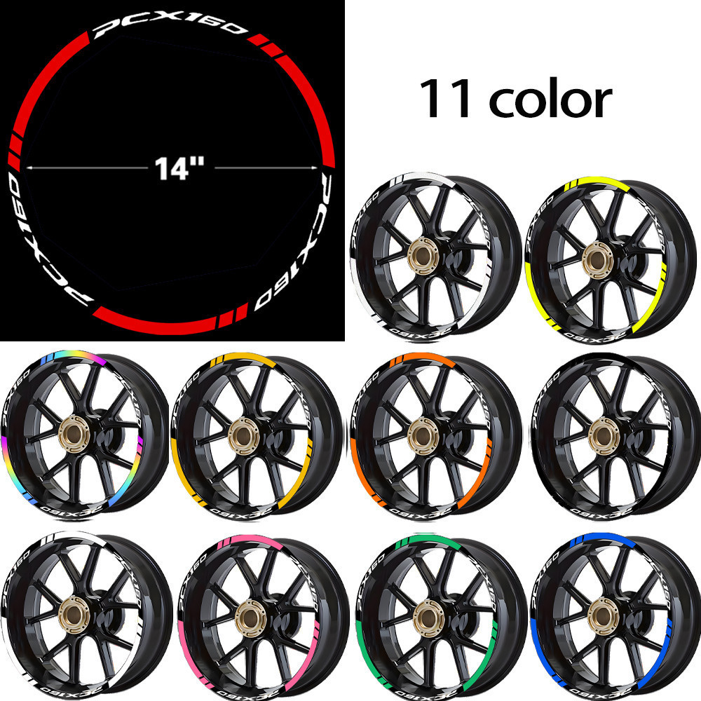 Honda PCX 160 Sticker Motorcycle Wheel Hub Reflective Decals for PCX ...