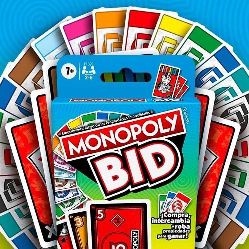 Card Game Monopoly Bid Quick-Playing Board Game for 4 Players Party ...