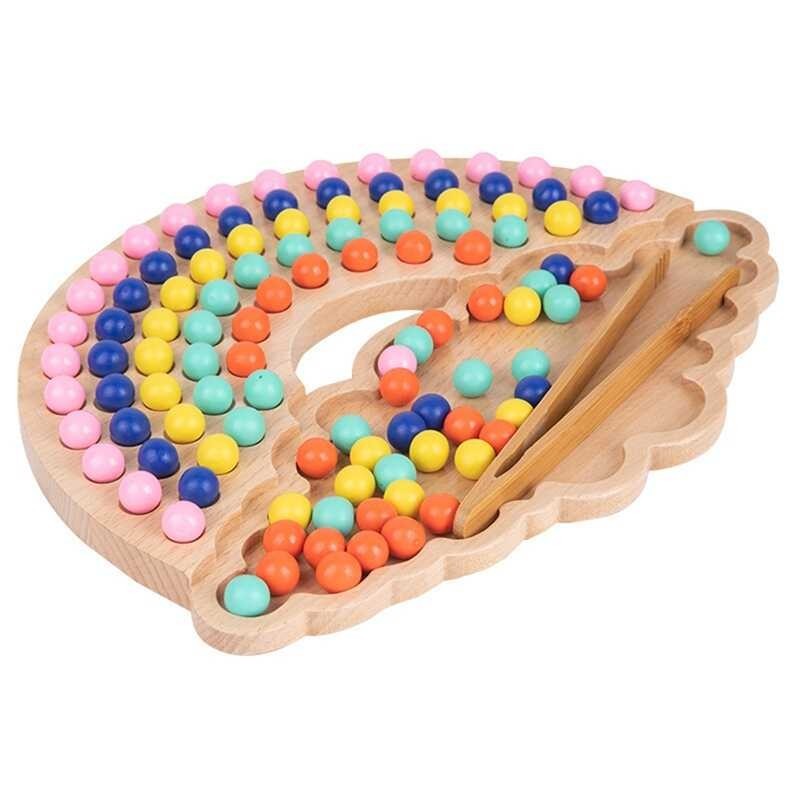 Block Rainbow Building Bead Game Maaga Edukasyon Hand Eye Coordination ...