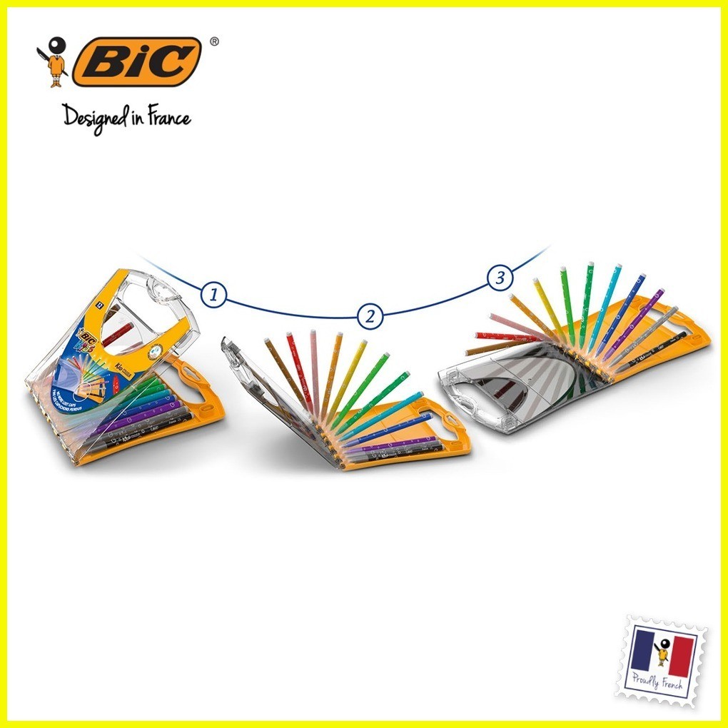 BIC Kids Rainbow Case Coloring Felt Pens 12 colors | Shopee Philippines