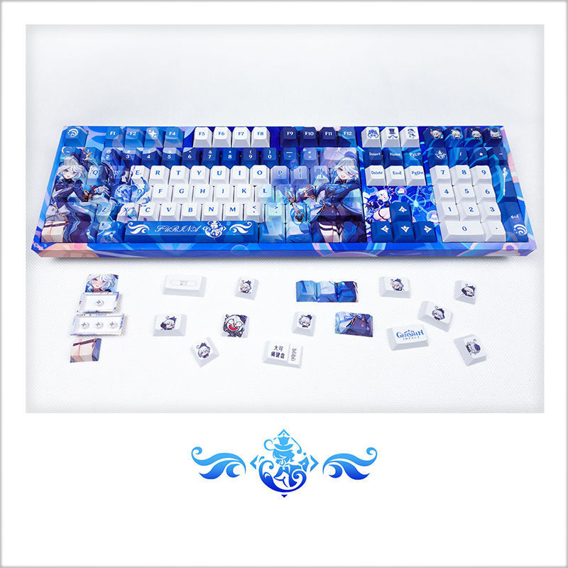 Genshin Impact Furina Focalors Keycap Cherry Profile PBT Five-side ...