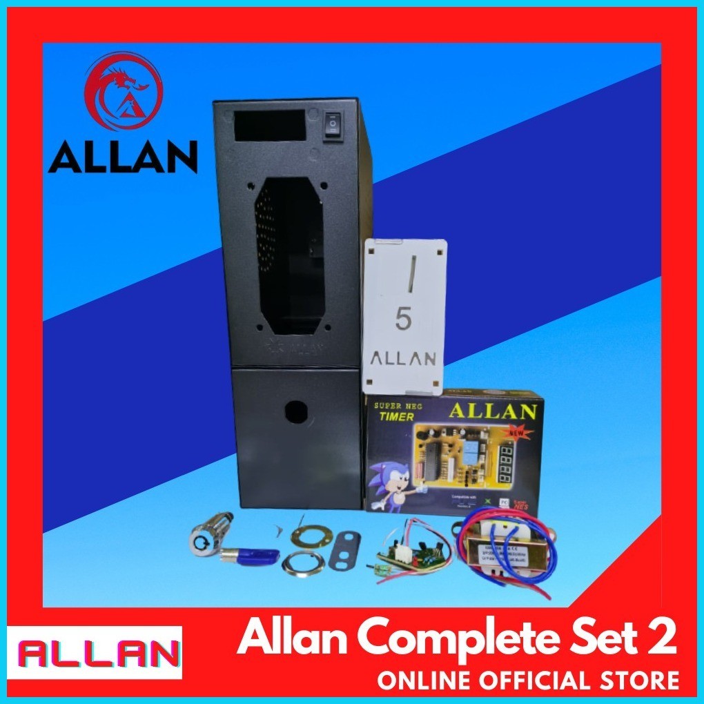 ALLAN Complete Set Pisonet COMBO 2 /High Power Relay Coinslot Box ...