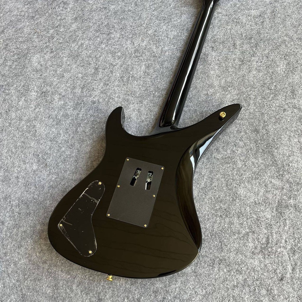 Schecter Black Yellow Stripes 24 Frets Electric Guitar Skeleton Inlay ...