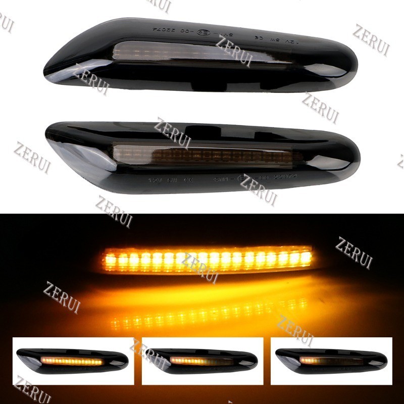 ZR For Dynamic Flowing Blinker Lamp 2Pcs/set LED Side Marker Light ...