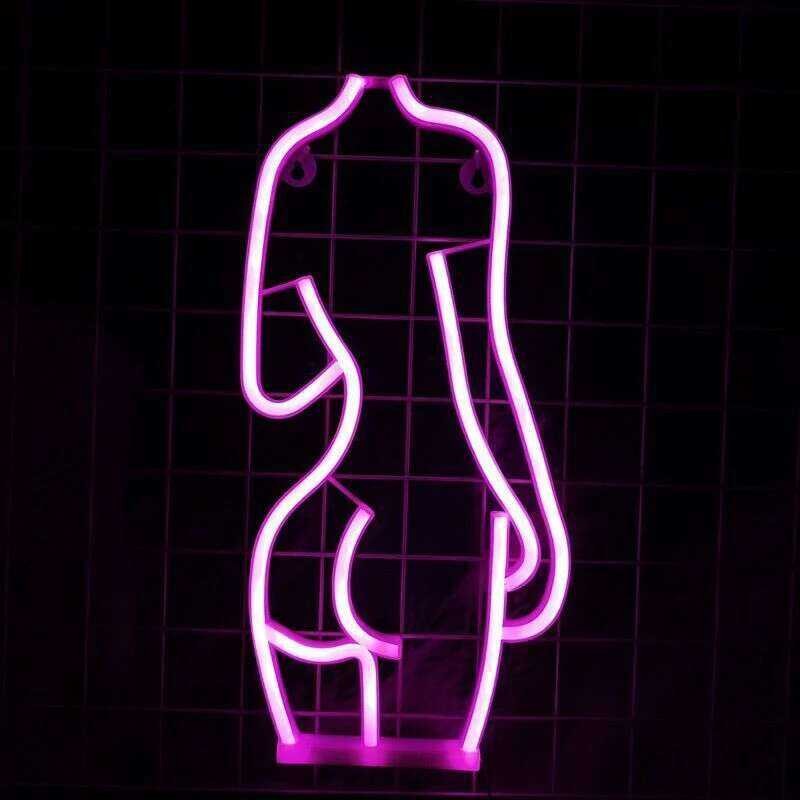 Neon LED Sexy Ladies Back Modeg Lights Bar Party Atmosphere Layout ...