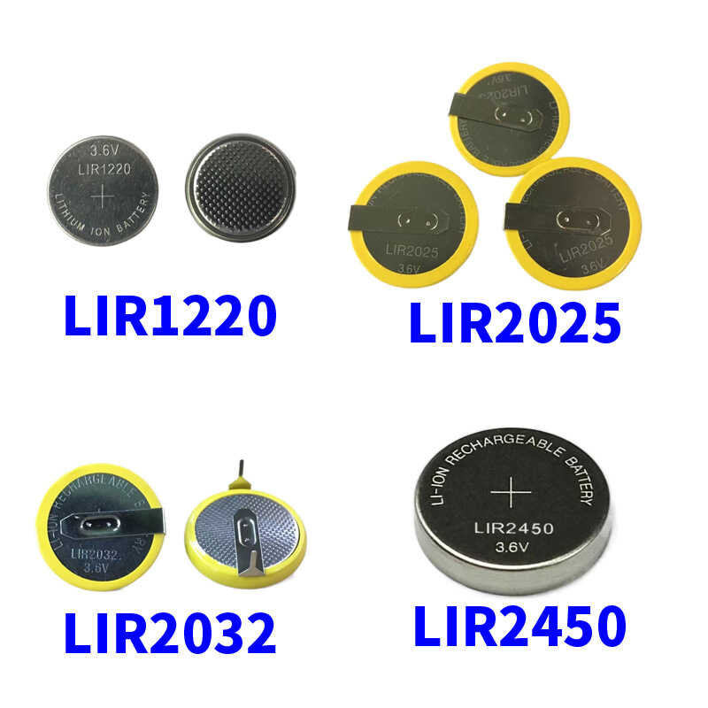 Year 24 Lir1220 2032 2025 1220 2450 2477 3.6V Lithium-Ion Rechargeable ...