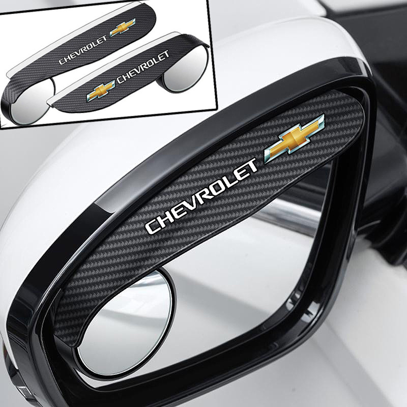 1 Pair 6D Carbon Fiber Texture Integrated Car Rearview Mirror Rain ...