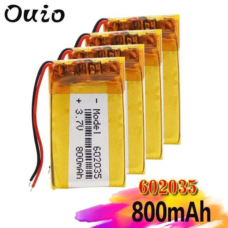 65 F0 3.7V 602035 800Mah Lithium Li Ion Polymer Rechargeable Battery ...