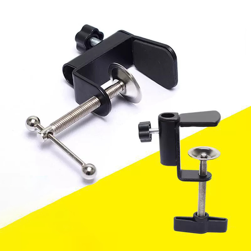 Black C-Clamp Desk Light Clamp Metal Plastic Desk Lamp Clip Metal Table ...