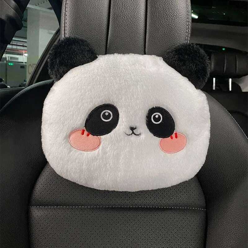 1Pc Neck Pillow Cartoon Design Cute Panda Car Headrest Simple Cute ...